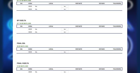 NotiGAPE - Conoce el calendario completo para el Torneo Clausura 2020 ...