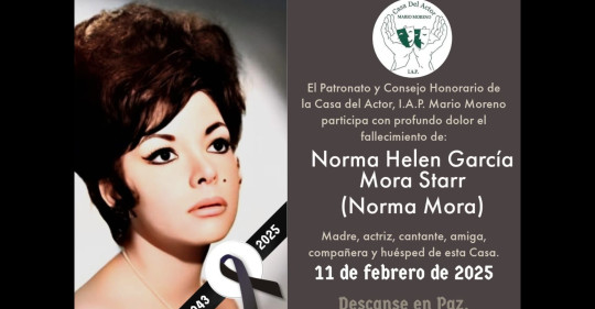 NotiGAPE - Murió Norma Mora, actriz del cine de oro mexicano