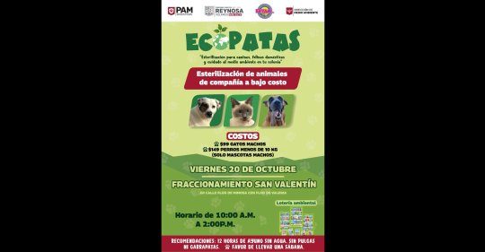 NotiGAPE - Programa EcoPatas llegará a Fraccionamiento San Valentín